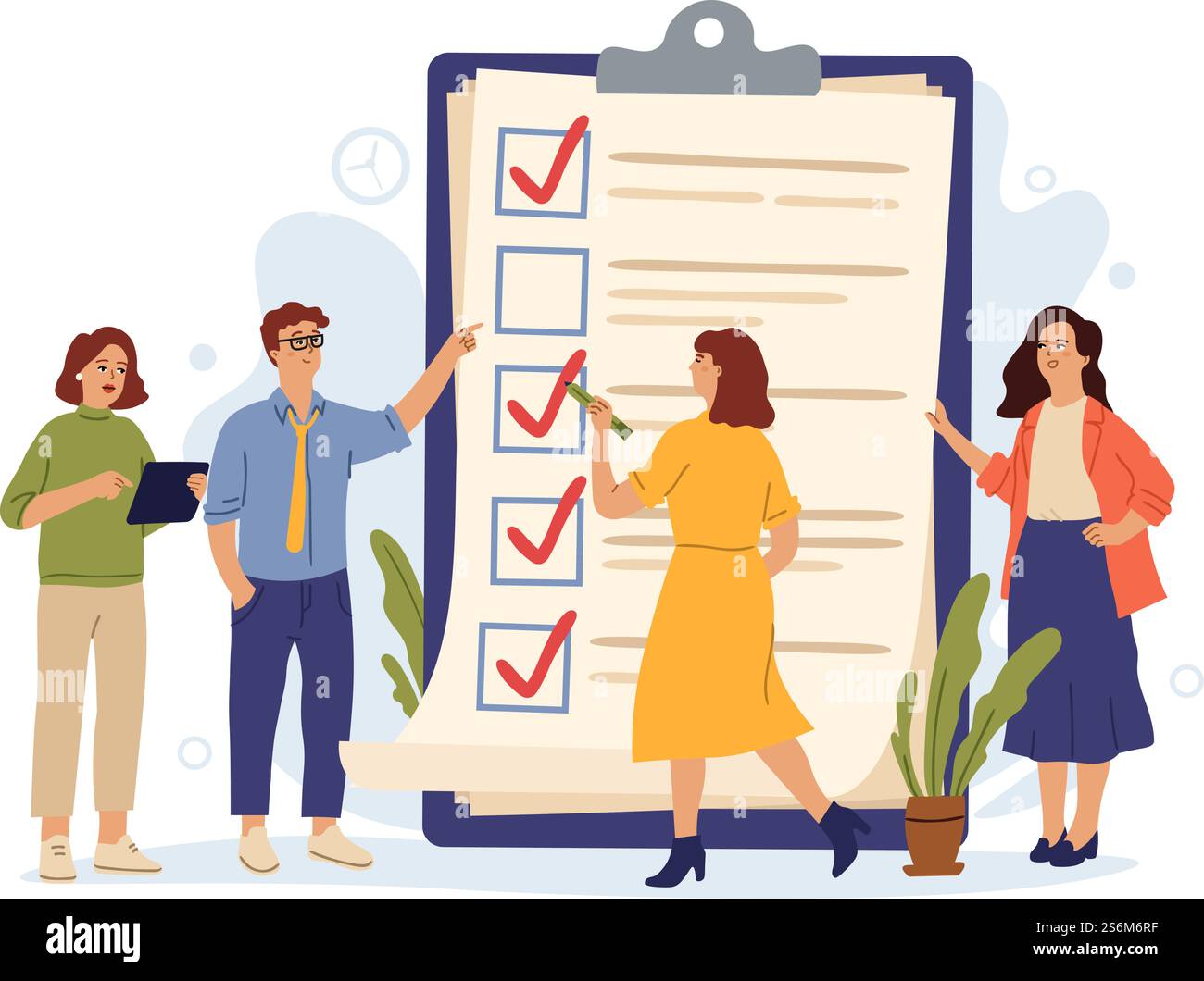 Business people checklist manager achieves tasks hi-res stock ...