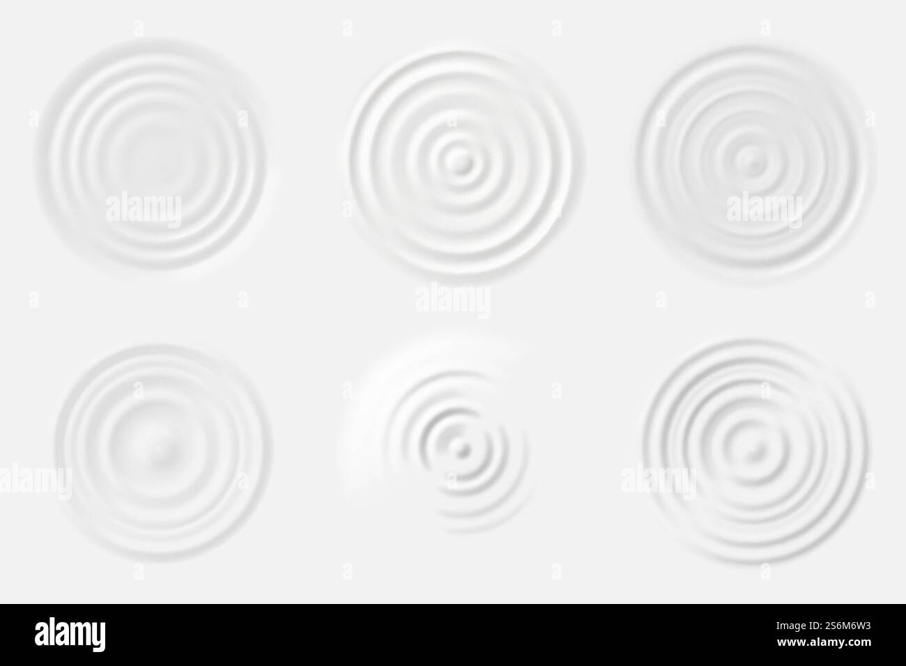 Ripple milk. Top view cream, wave circles of yogurt. Realistic shampoo ...