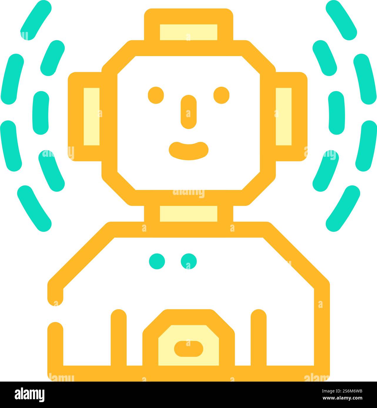 robot fantasy character color icon vector. robot fantasy character sign ...