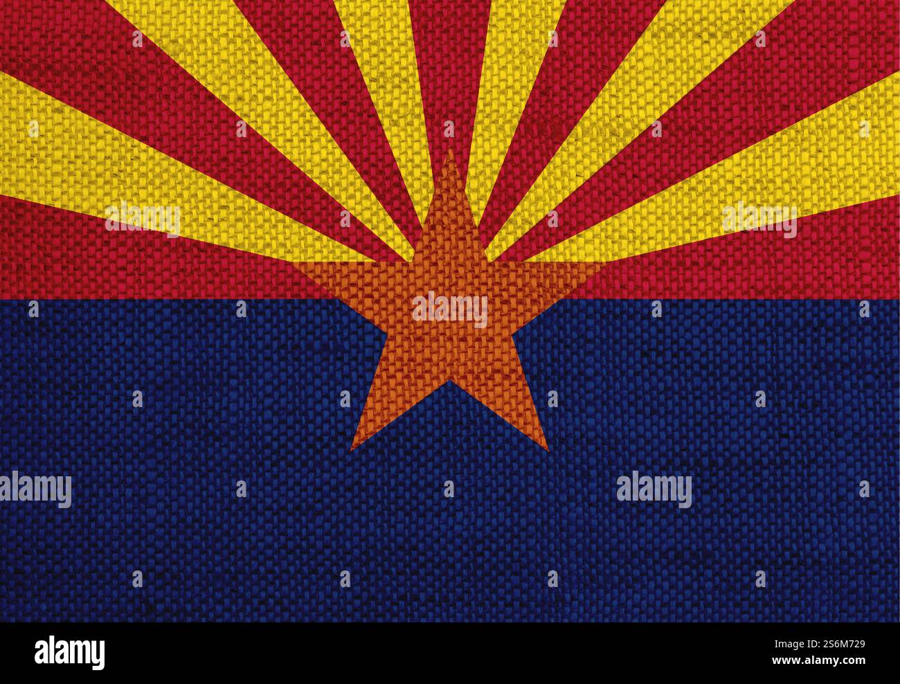 Arizona flag on old linen Stock Photo - Alamy