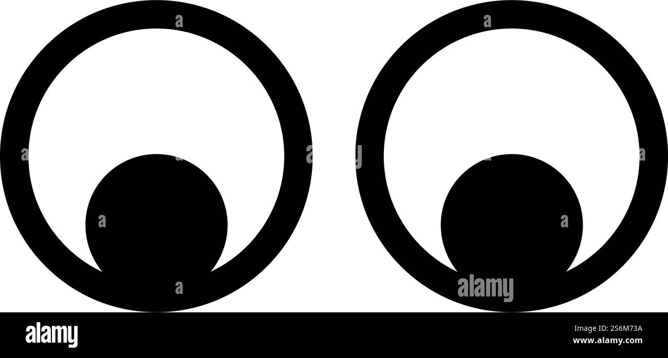 Eyes Look concept Two pairs eye View icon black color vector ...