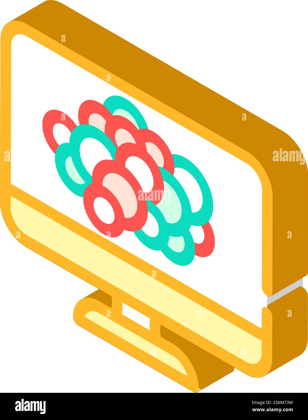 color blindness test ophthalmology isometric icon vector. color ...
