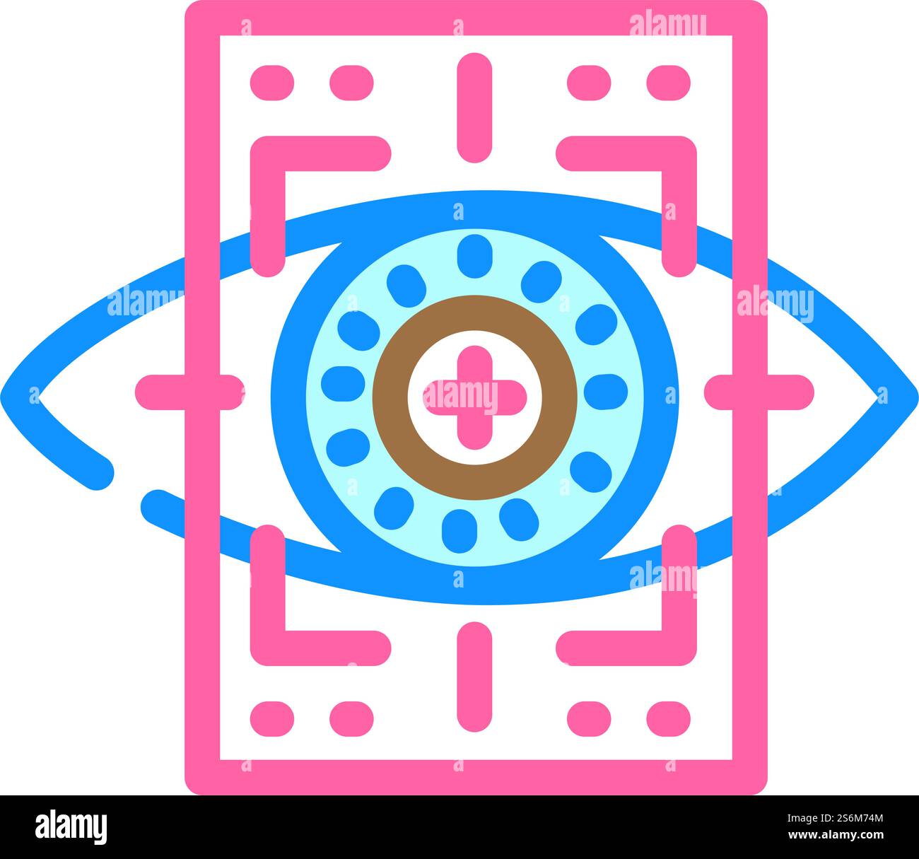 eye with mesh ophthalmology color icon vector. eye with mesh ...