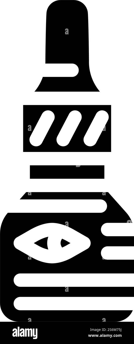 eye drops ophthalmology glyph icon vector. eye drops ophthalmology sign ...