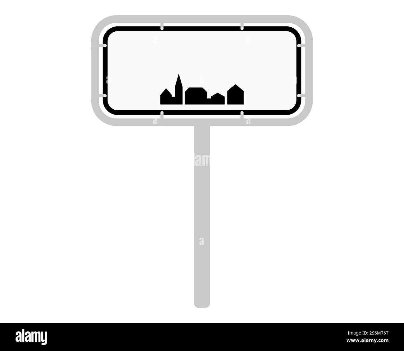 Sign signs on the road Black and White Stock Photos & Images - Alamy