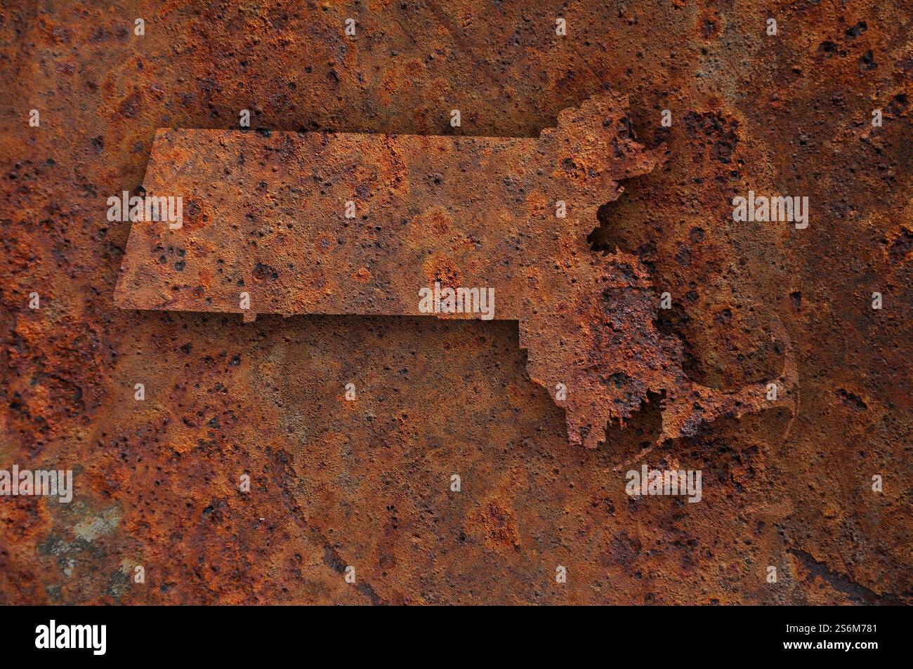 Massachusetts on usa map hi-res stock photography and images - Alamy