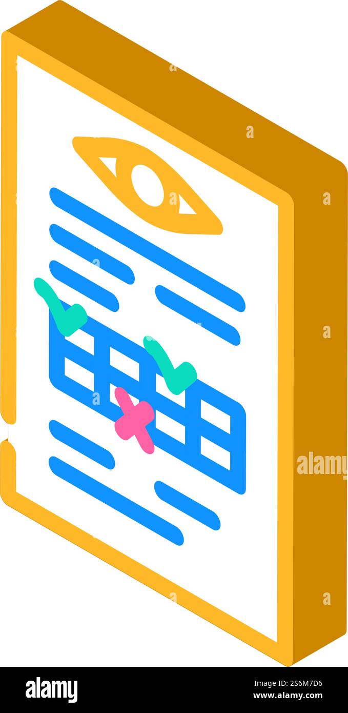 anamnesis ophthalmology isometric icon vector. anamnesis ophthalmology ...