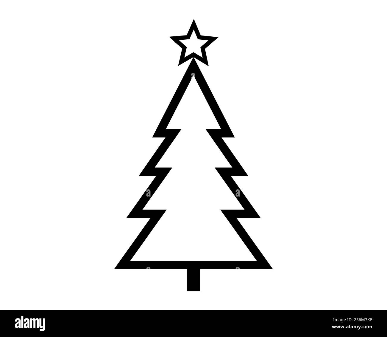 Christmas tree star icon on Black and White Stock Photos & Images - Alamy