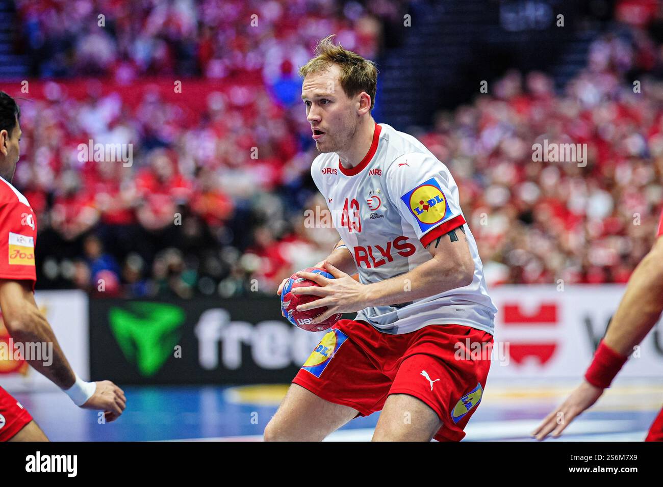 Simon Pytlick (Daenemark, #43) DEN, Tunesien vs. Daenemark, Handball ...