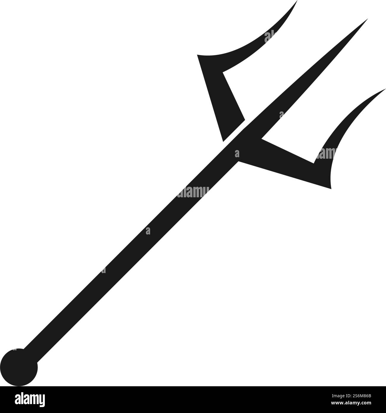 Trident and crown logo vector flat design Stock Vector Image & Art - Alamy