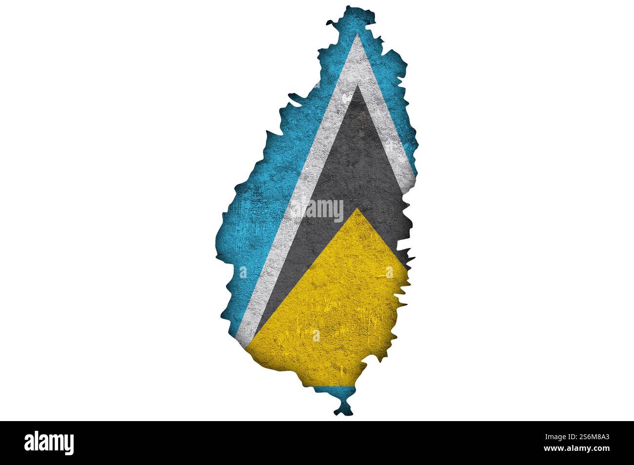 St lucia map hi-res stock photography and images - Alamy