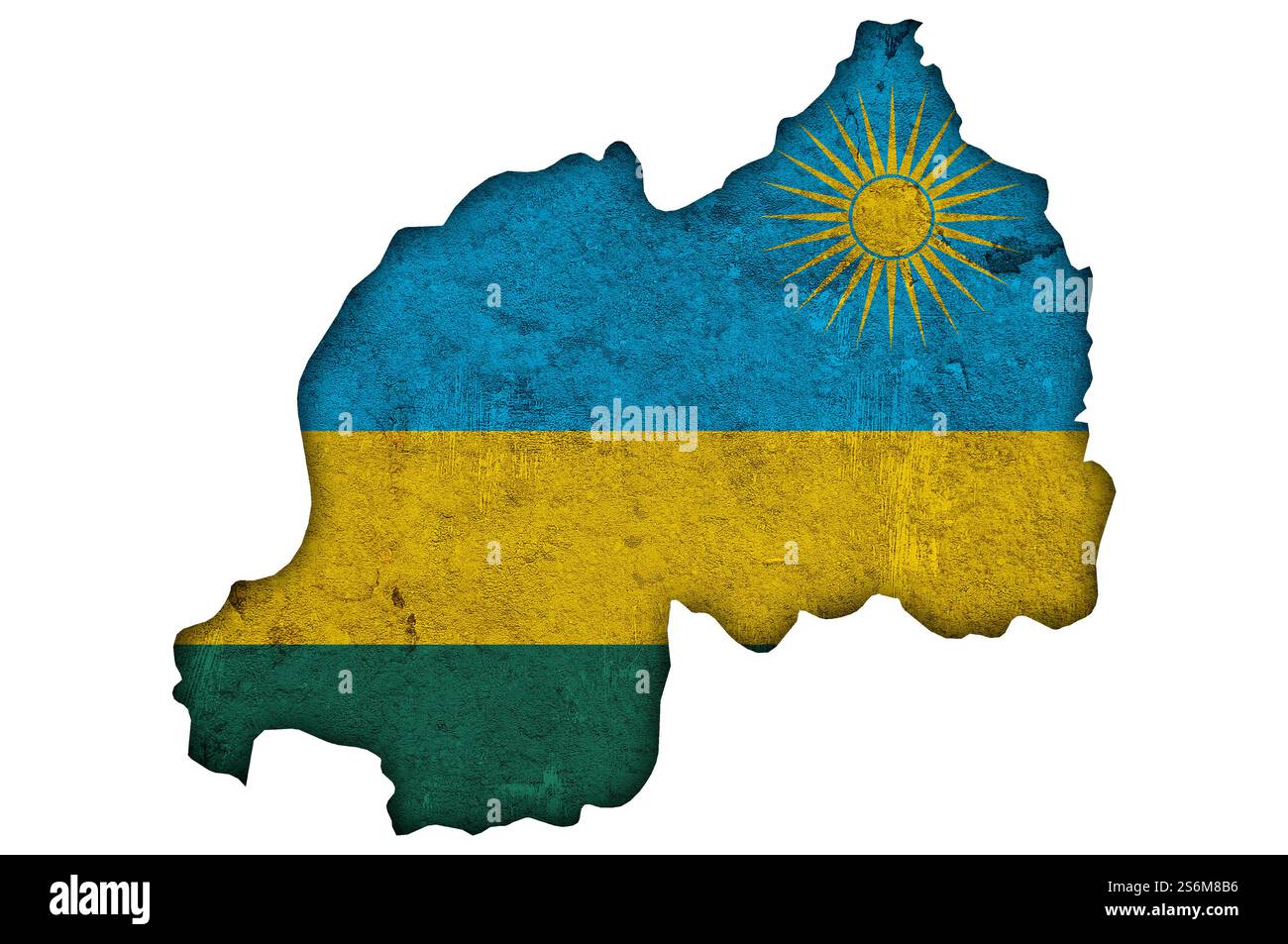 Map and flag of Rwanda on weathered concrete Stock Photo - Alamy