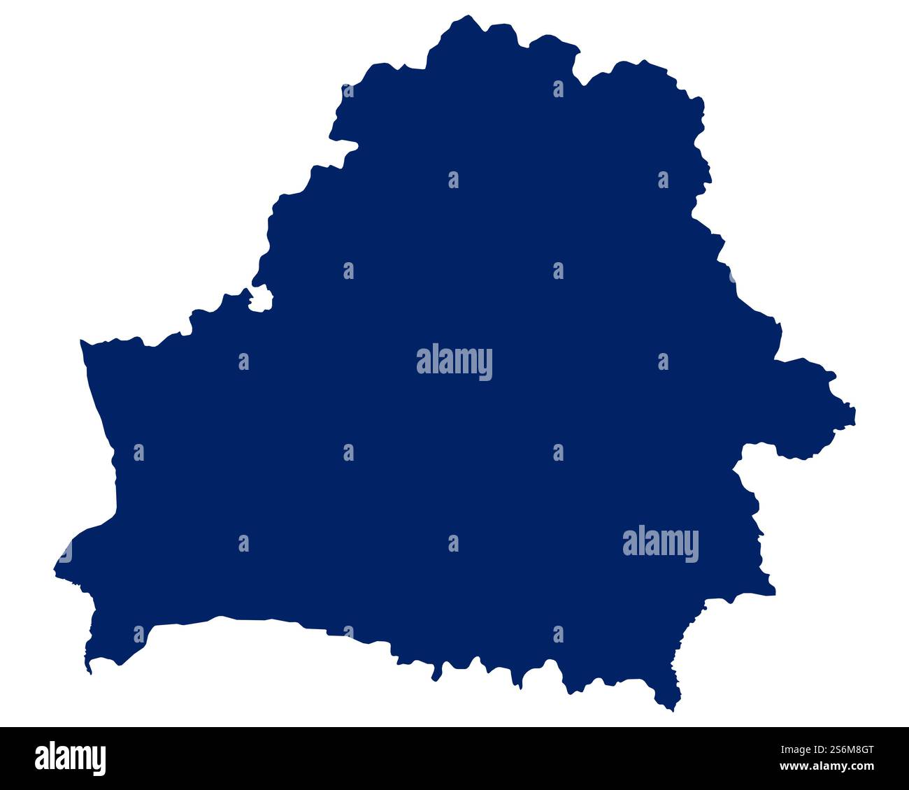 Map of Belarus in blue color Stock Photo - Alamy