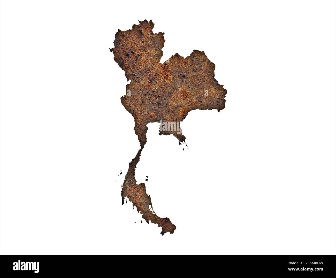 Map of thailand on rusty metal hi-res stock photography and images - Alamy