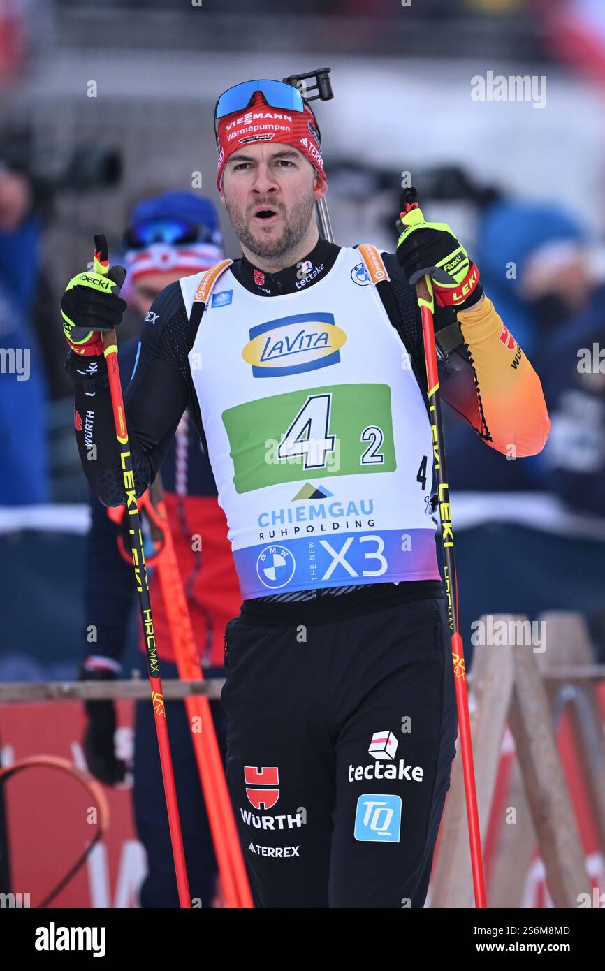 Ruhpolding, Germany. 17th Jan, 2025. Biathlon: World Cup, relay 4 x 7.5 ...