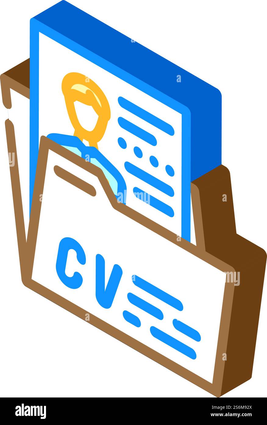 personal profile cv isometric icon vector. personal profile cv sign ...