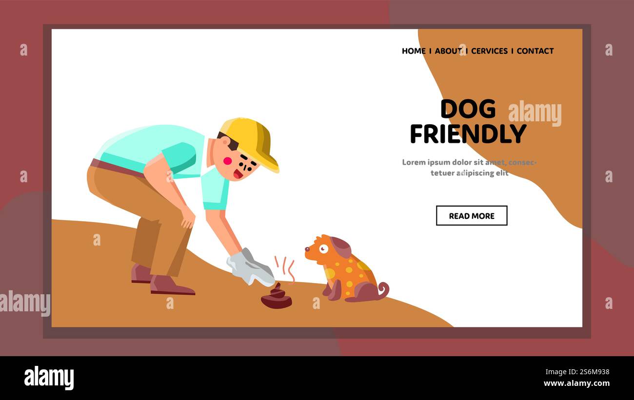 Clean up dog waste Stock Vector Images - Alamy