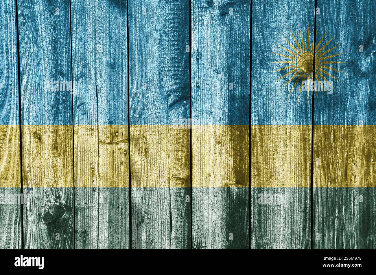 Rwanda flag on weathered wood Stock Photo - Alamy