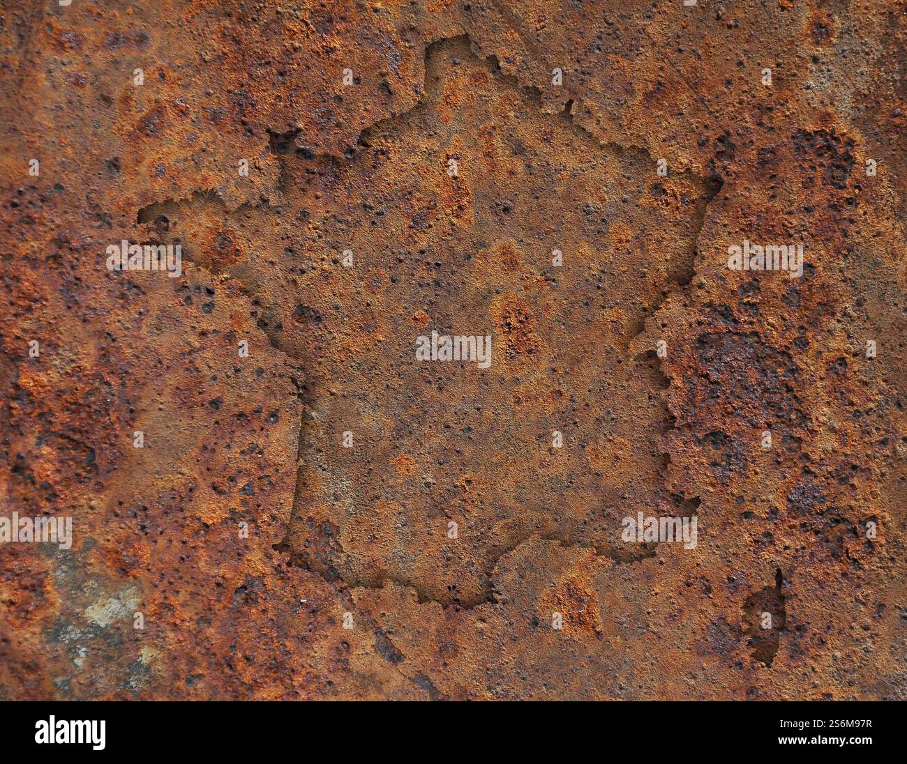Map of France on rusty metal Stock Photo - Alamy