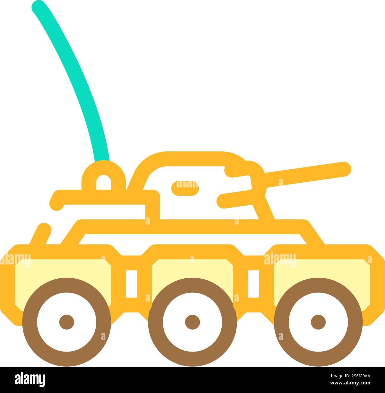military robot color icon vector. military robot sign. isolated symbol ...