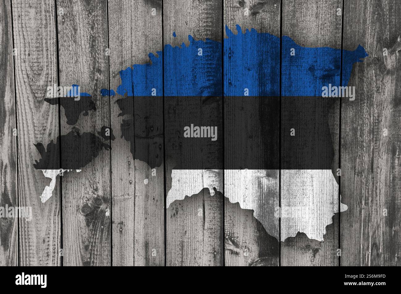 Estonia flag on country map hi-res stock photography and images - Alamy