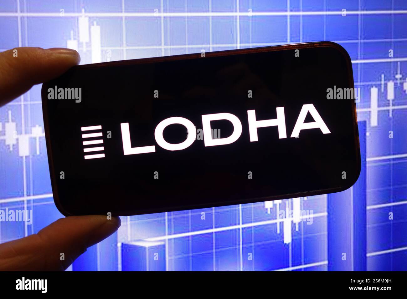 In this photo illustration, the Lodha Group company logo is seen ...
