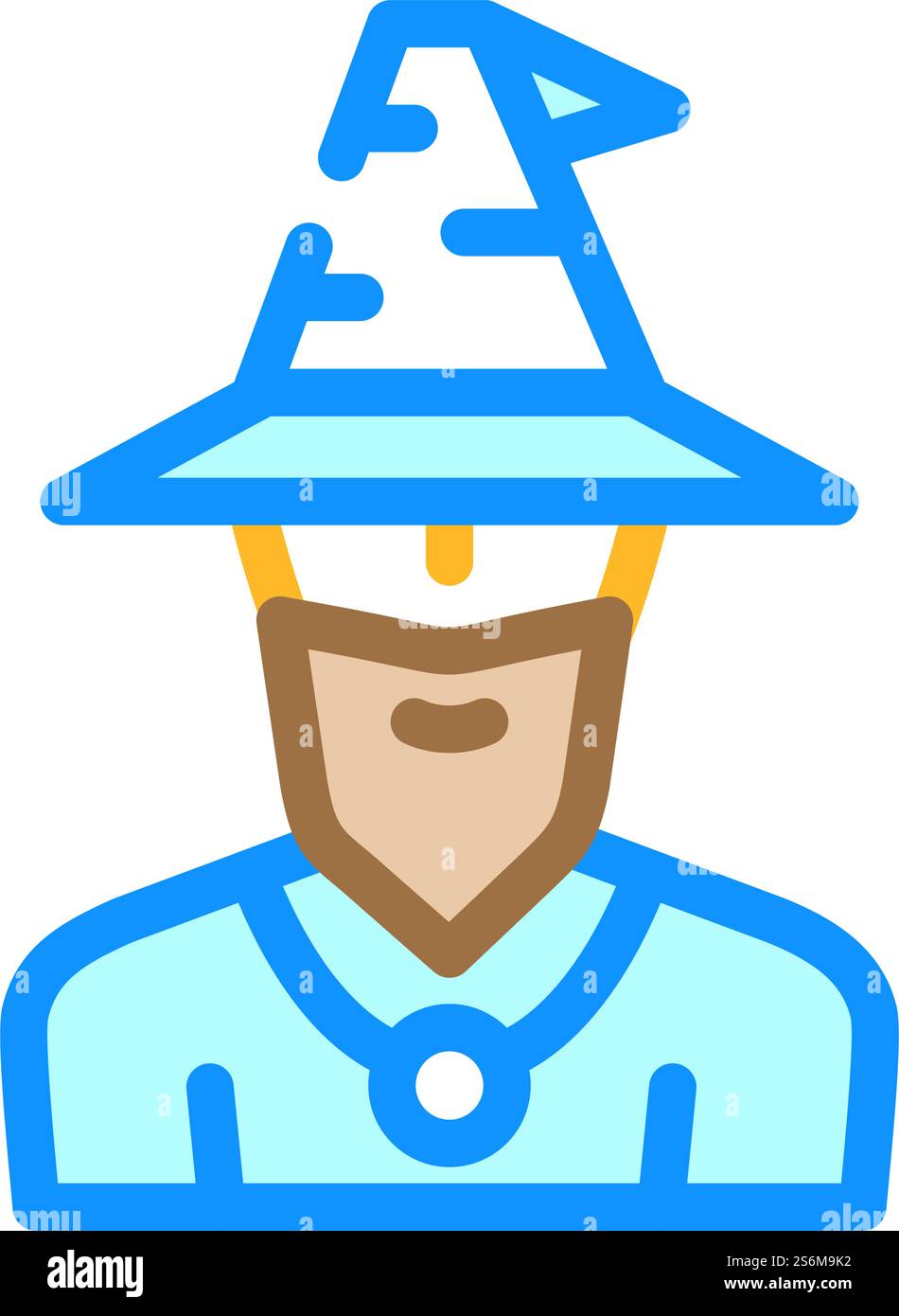 magician fairy tale color icon vector. magician fairy tale sign ...