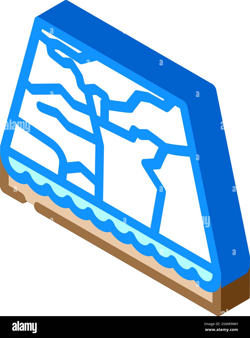 marble material floor layer isometric icon vector. marble material ...