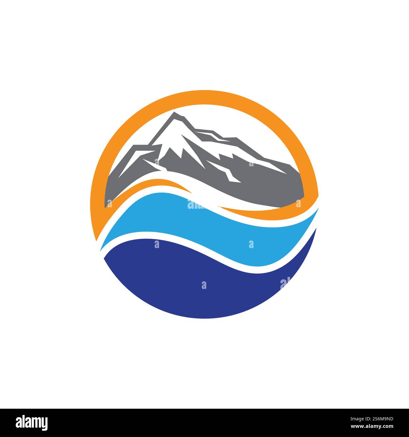 Simple Modern Mountain Landscape Logo Design Vector, Rocky Ice Top ...