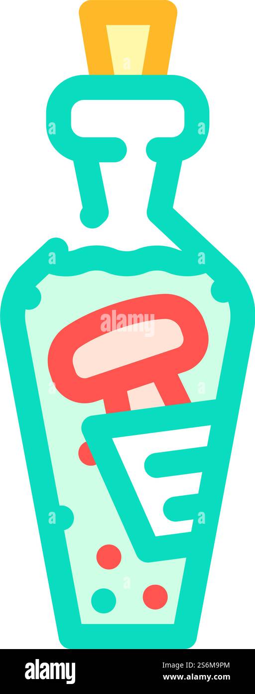 poison fairy tale color icon vector. poison fairy tale sign. isolated ...