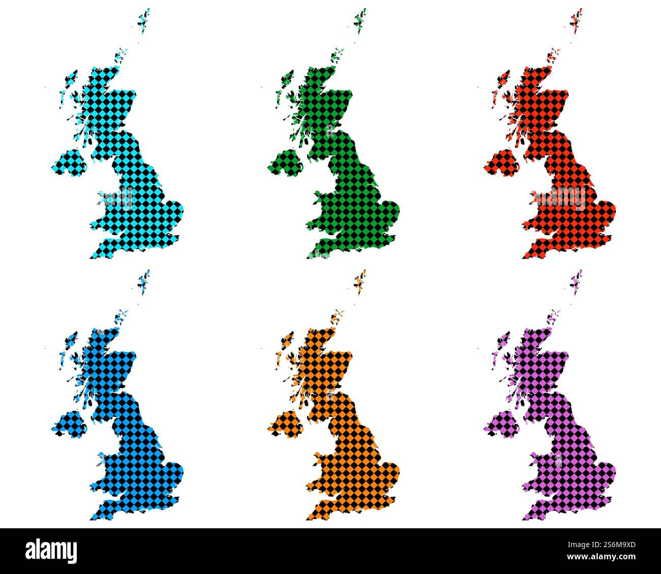 Map of great britain orange hi-res stock photography and images - Alamy