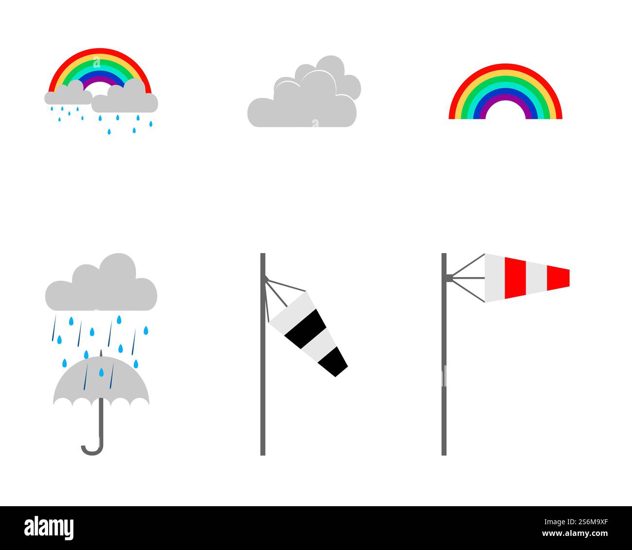 Weather symbols set hi-res stock photography and images - Alamy