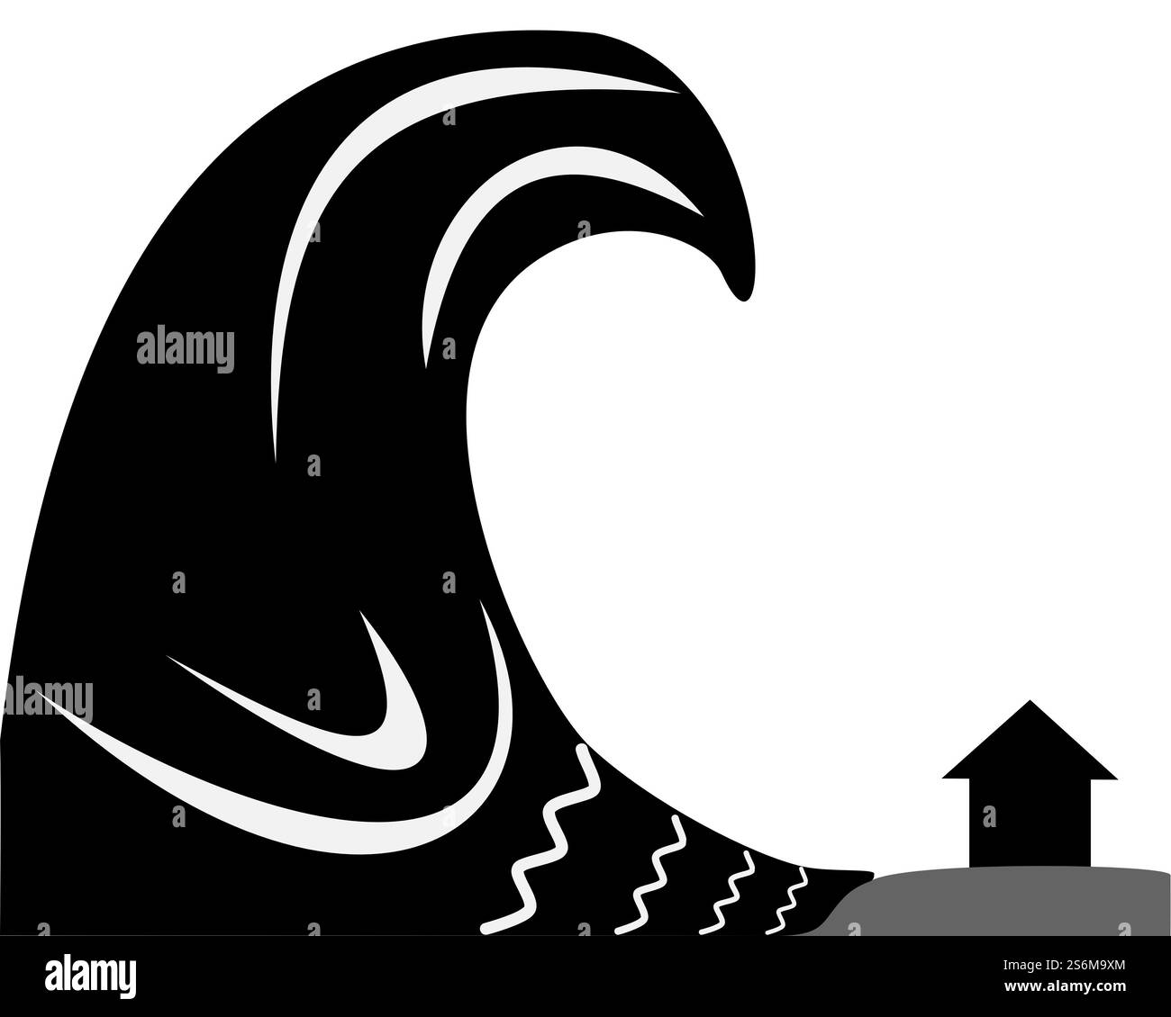 Wave tsunami Black and White Stock Photos & Images - Alamy