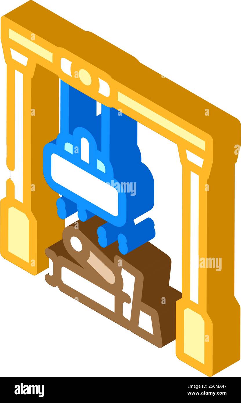 sorting metals isometric icon vector. sorting metals sign. isolated ...