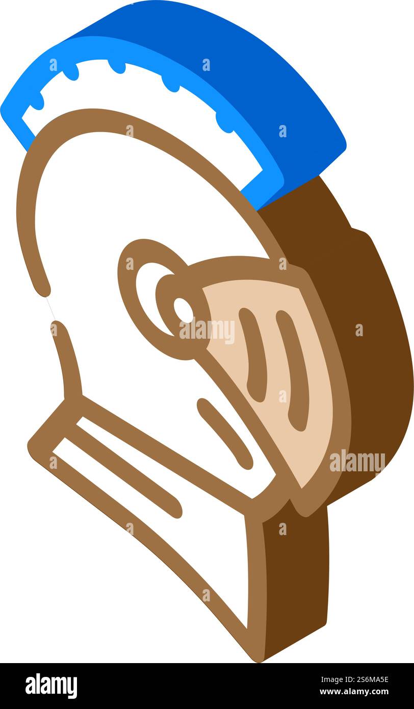 knight helmet suit armour fairy tale isometric icon vector. knight ...