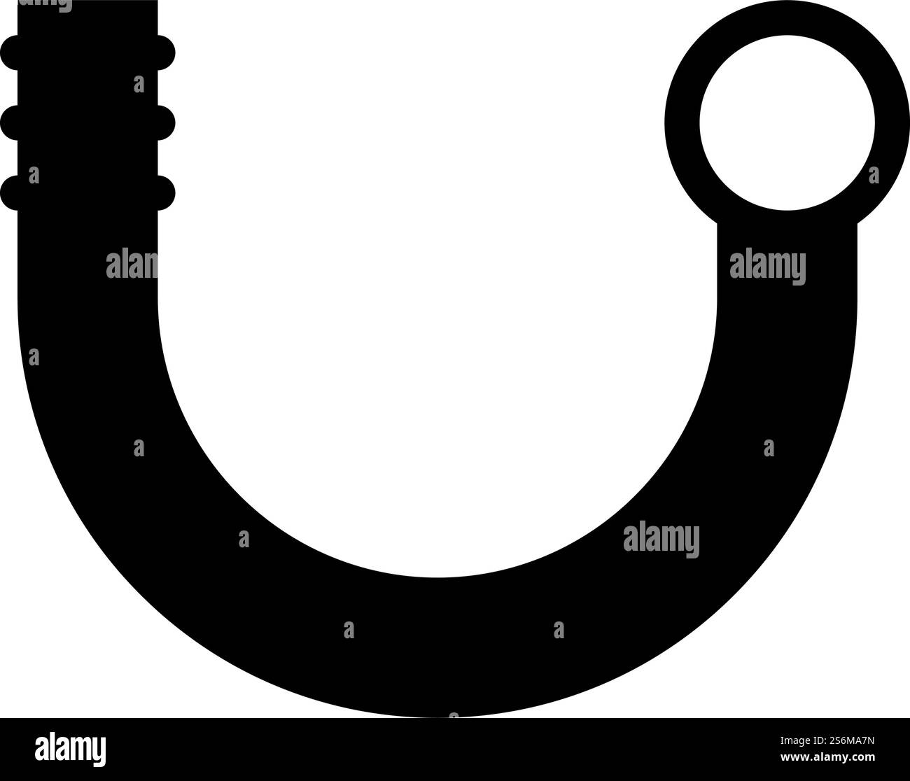 Branch pipe icon black color vector illustration flat style simple ...