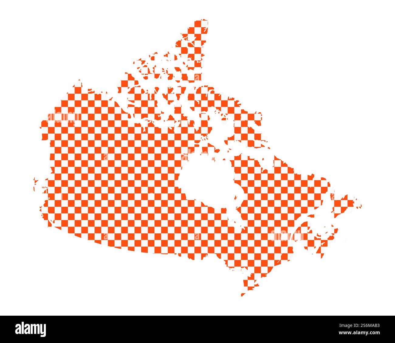 Map of canada in checkerboard pattern hi-res stock photography and ...