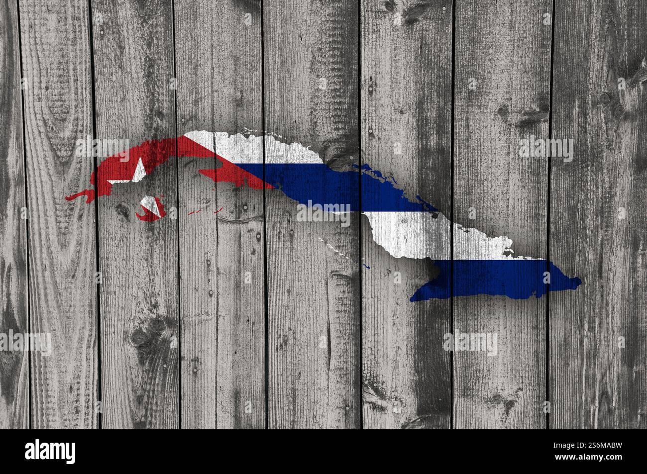 Cuba map with flag hi-res stock photography and images - Alamy
