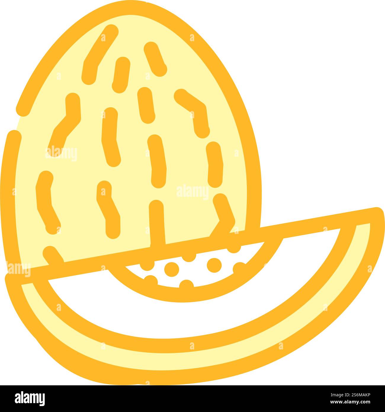 melon fruit color icon vector. melon fruit sign. isolated symbol ...