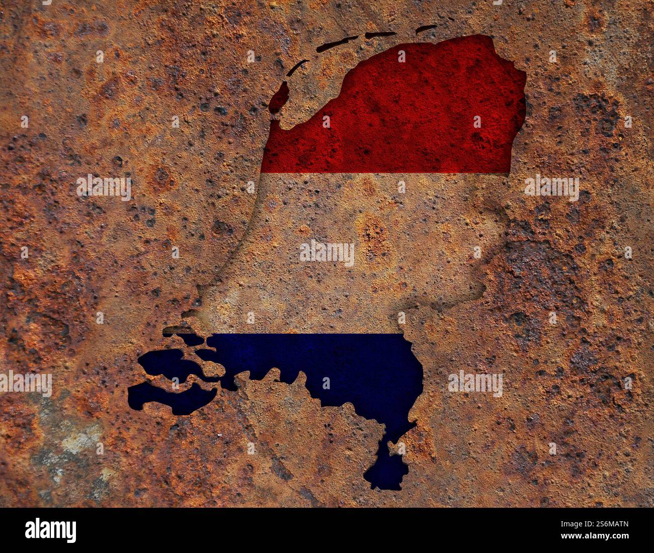 Map of the Netherlands on texture Stock Photo - Alamy