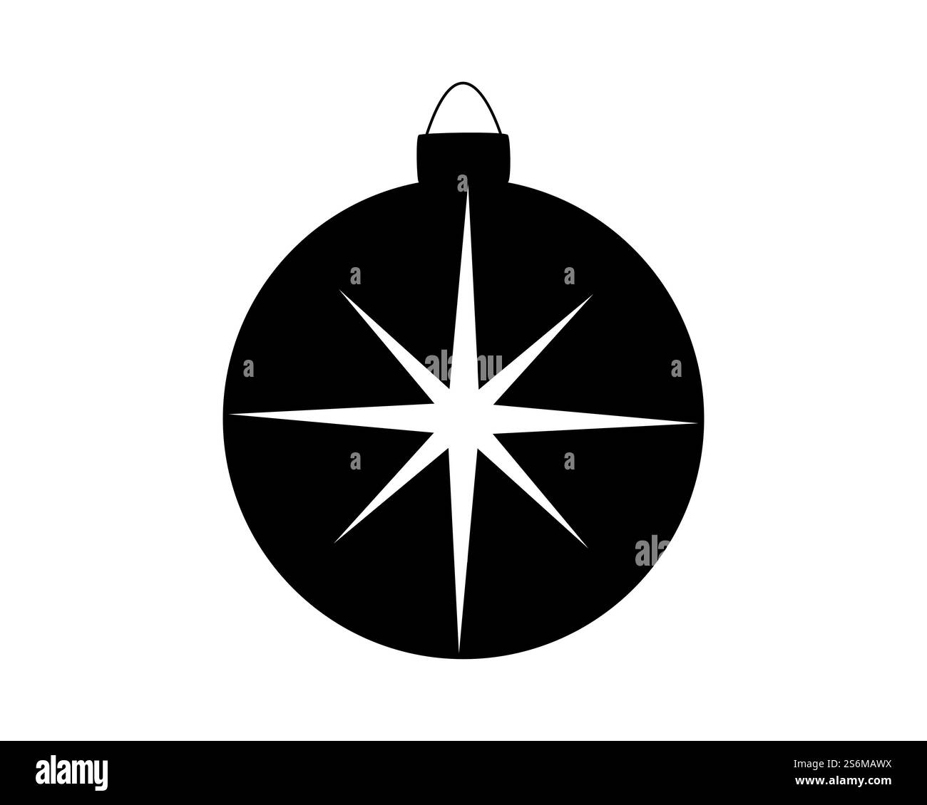 Christmas tree star icon on Black and White Stock Photos & Images - Alamy