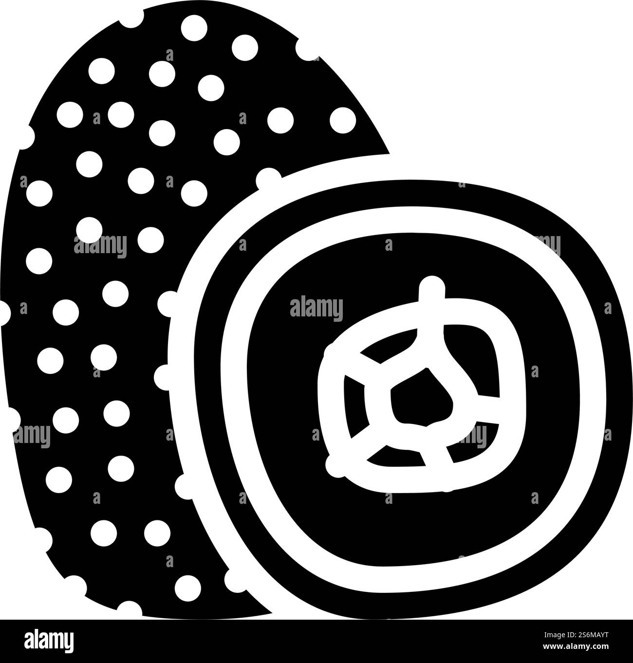 kiwi fruit glyph icon vector. kiwi fruit sign. isolated contour symbol ...