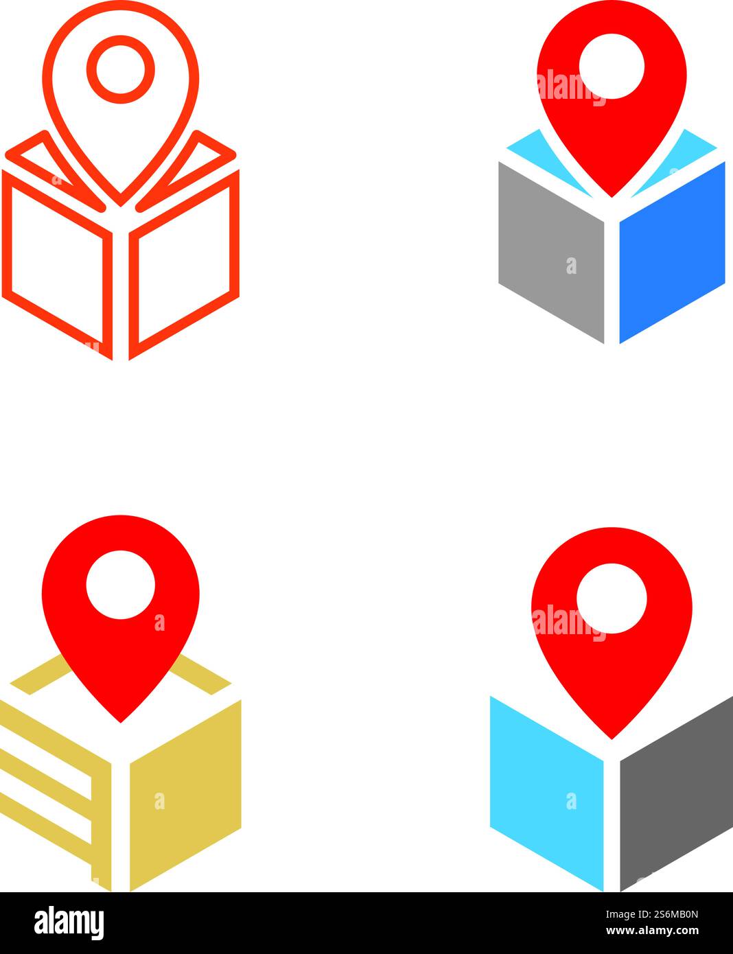 Box with location symbol hi-res stock photography and images - Alamy