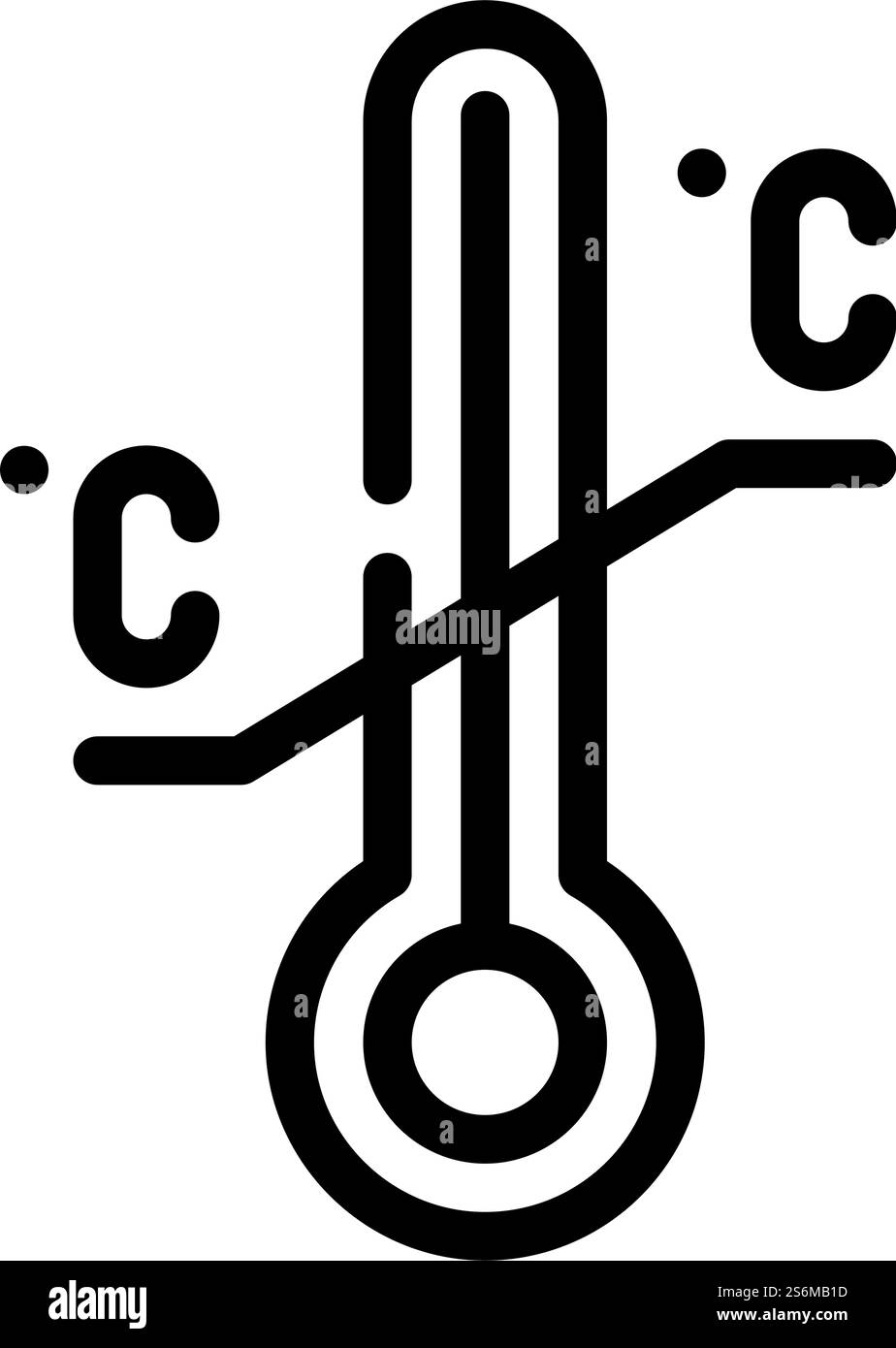 temperature limitation line icon vector. temperature limitation sign ...