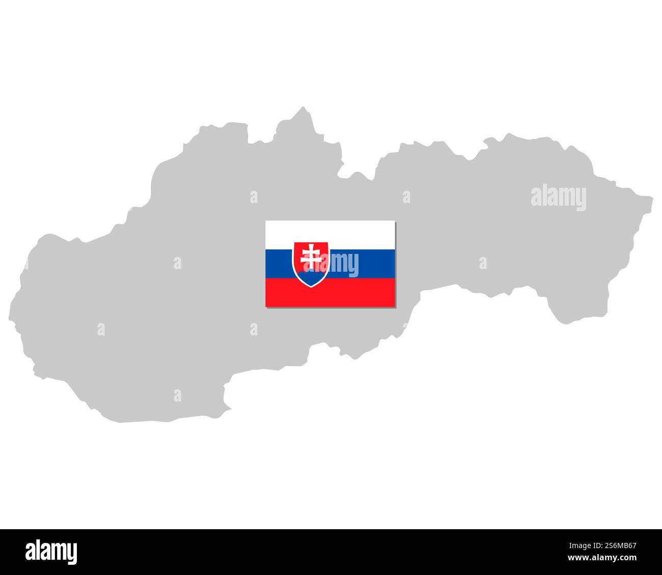 Flag and map of Slovakia Stock Photo - Alamy