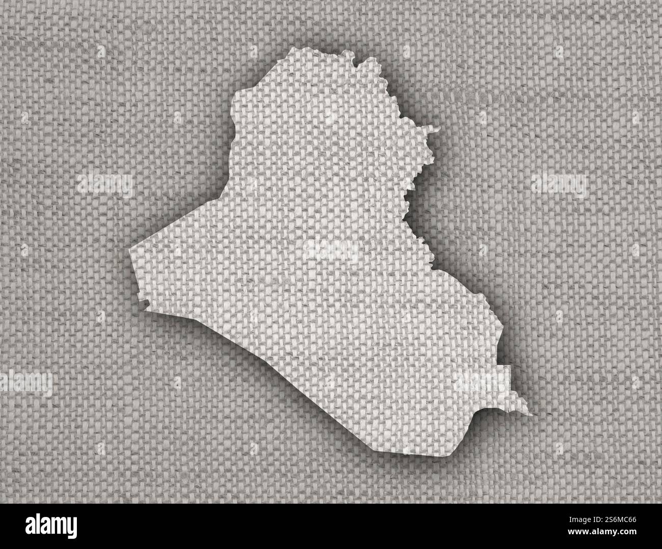 Map of Iraq on old linen Stock Photo - Alamy
