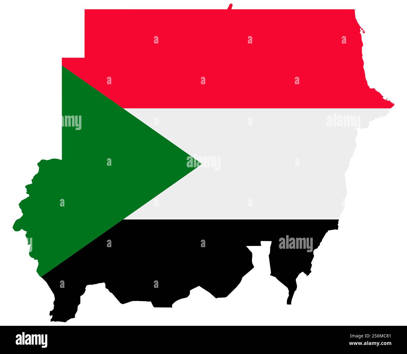 Sudan map flag in Cut Out Stock Images & Pictures - Alamy