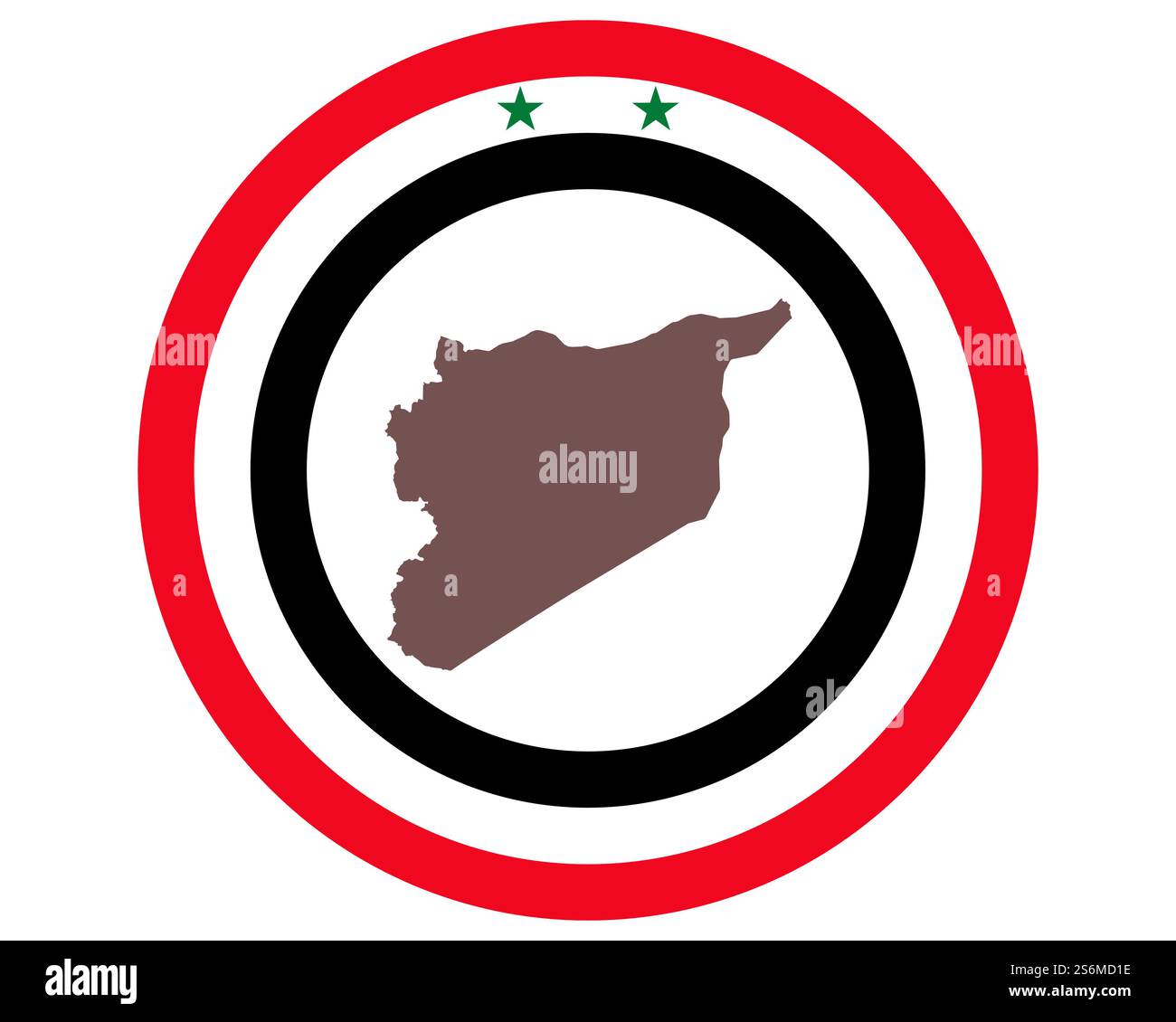 Map of Syria on background with flag Stock Photo - Alamy