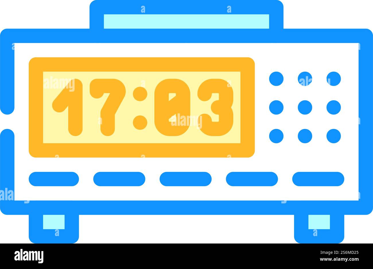 bedside clock color icon vector. bedside clock sign. isolated symbol ...