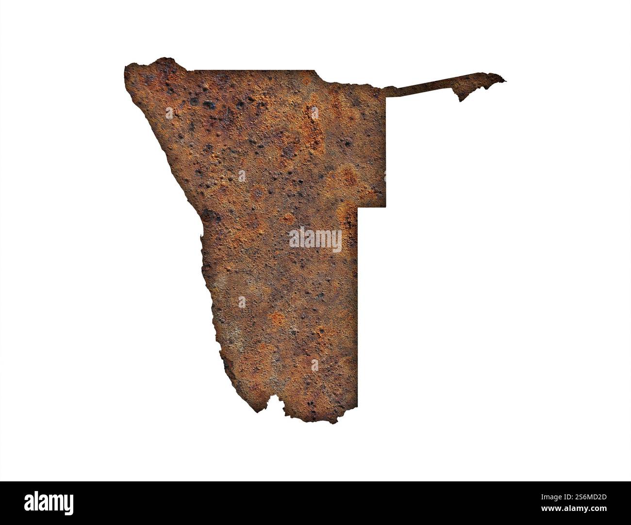 Map of namibia on rusty metal hi-res stock photography and images - Alamy